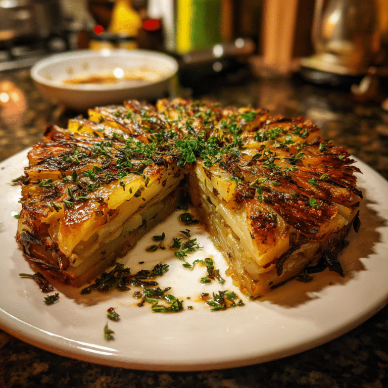 Crispy Balsamic Thyme Potato Torte – Elegant Side Dish with Layers of ...